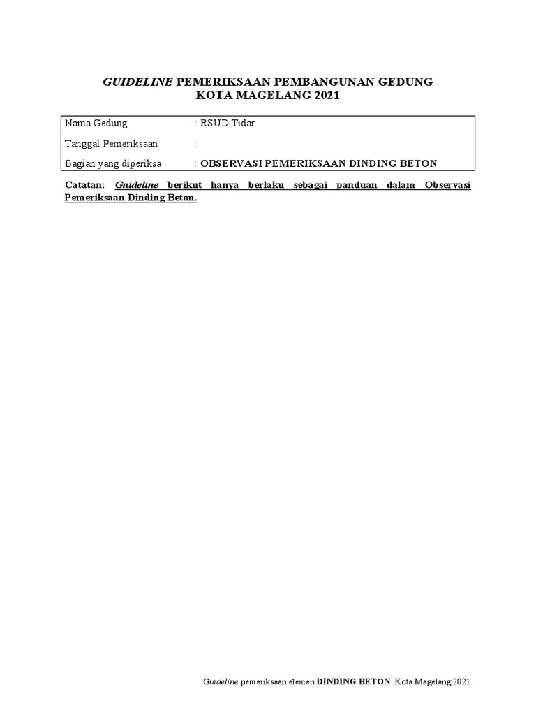 03 Guideline Pengecoran Dinding Beton | PDF