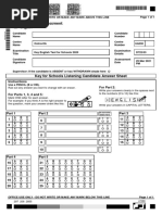 KET Reading and Writing Answer Sheet | PDF