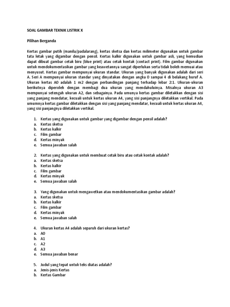 Soal UAS Ganjil GTL X 2021 2022 Part1 | PDF
