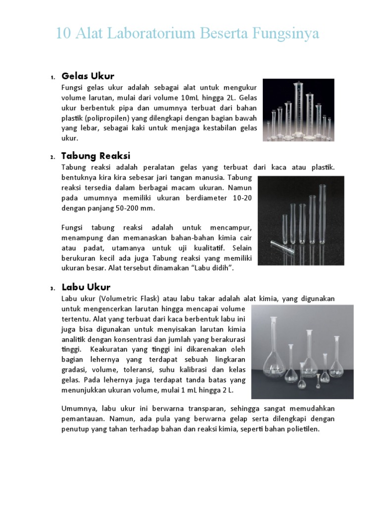 10 Alat Laboratorium Beserta Fungsinya ASTRIED X IPA 4 | PDF | Sains ...