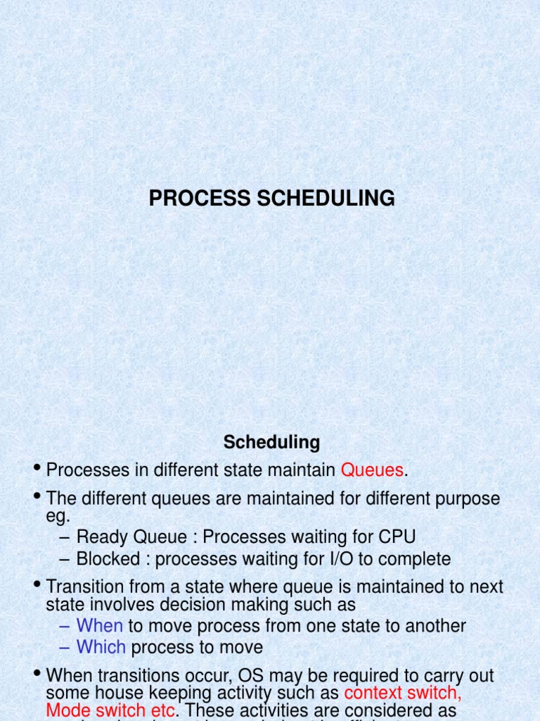 PROCESS SCHEDULING STRATEGIES | PDF | Scheduling (Computing) | Process (Computing)