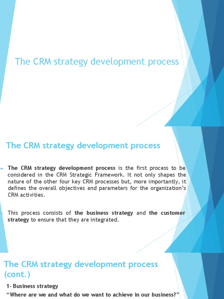 The CRM Strategy Development Process | Download Free PDF | Strategic ...