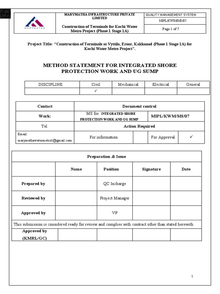 Method Statement Sheet Piling | PDF | Deep Foundation | Safety