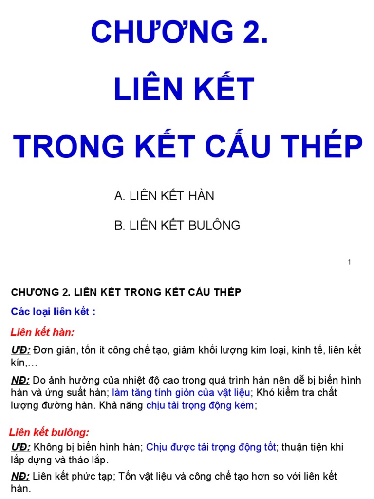 Chuong 2 Lien Ket Trong Ket Cau Thep | PDF