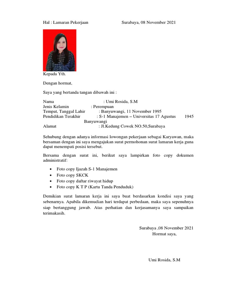 Surat Lamker Umi | PDF