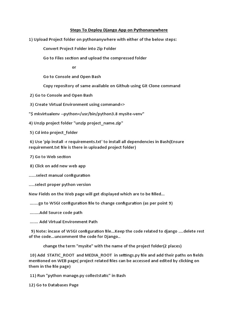 Pythonanywhere | PDF