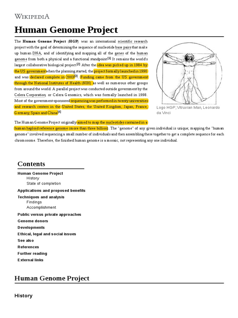 1106 Human Genome Project | PDF | Dna Sequencing | Biology
