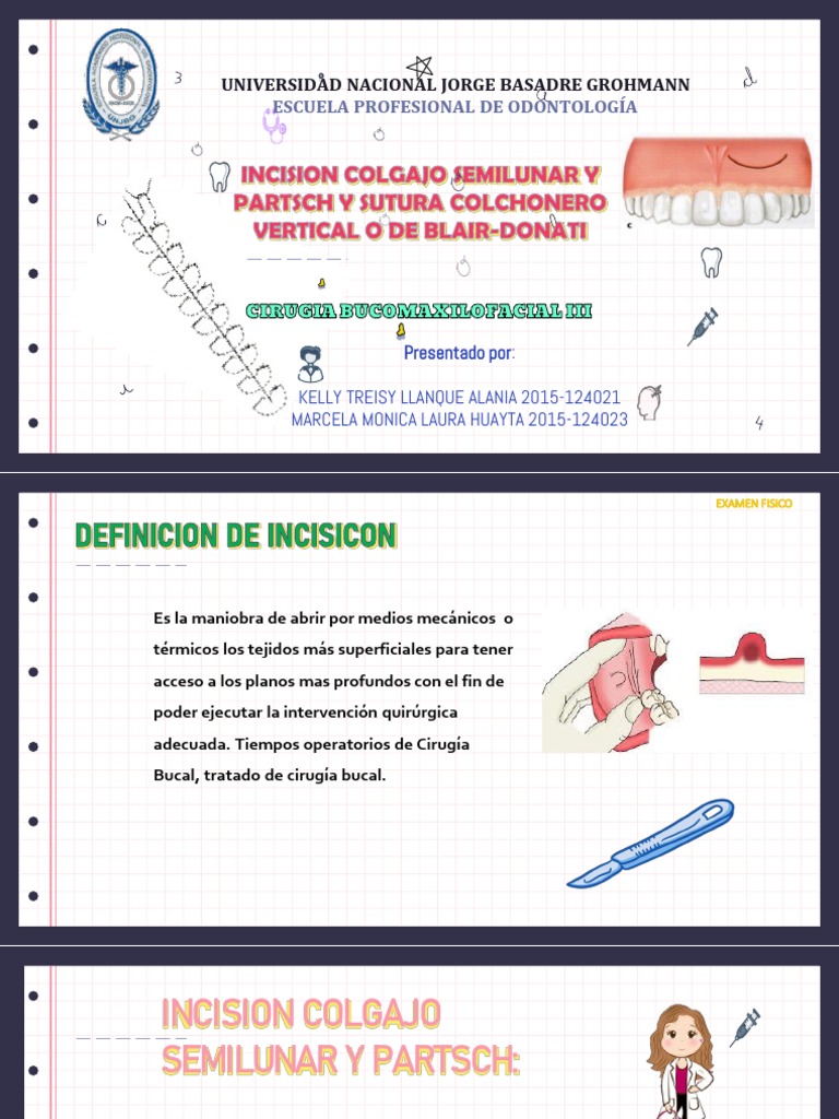 Incisión Samilunar - Sutura Colchonero Vertical | PDF | Especialidades ...