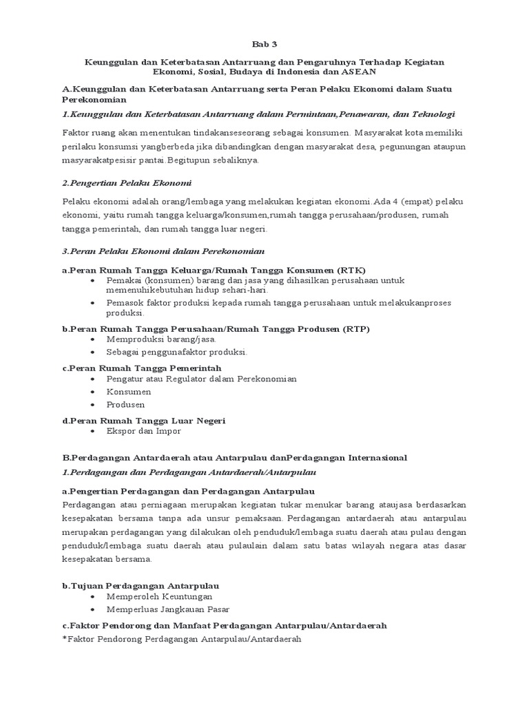 Materi IPS Kls 8 Bab 3 | PDF