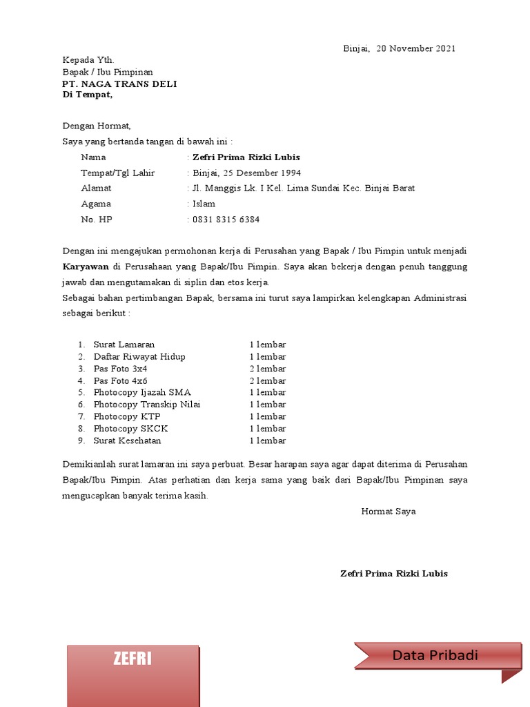 Zefri Prima Rizki Lubiss | PDF