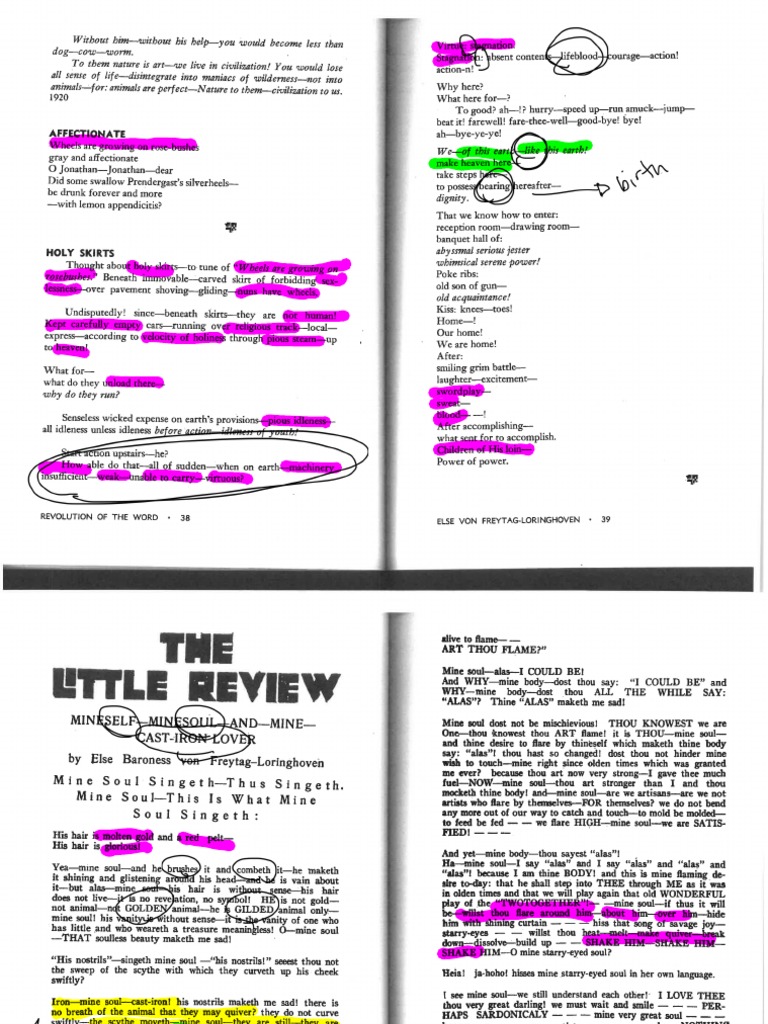 5 Elsa Von Freytag-Loringhoven Poems 2 | PDF