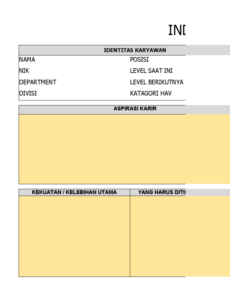 Contoh Form ICP | PDF