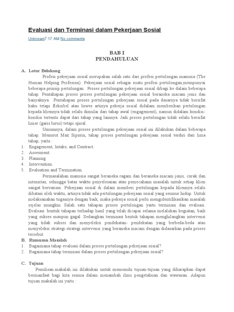 Evaluasi, Terminasi, Rujukan | PDF
