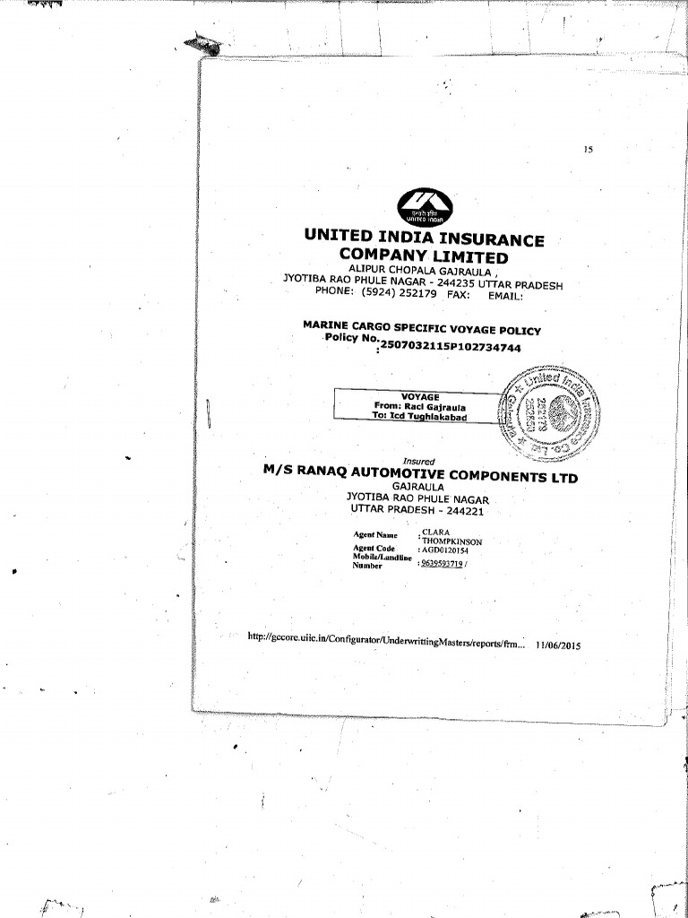 EP - Insurance Copy Sample | PDF