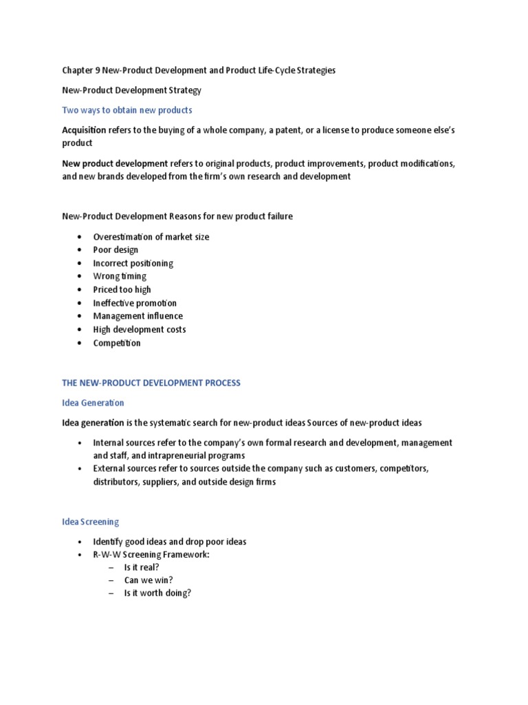 Two Ways To Obtain New Products: The New-Product Development Process ...