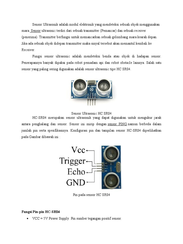 Kode Program Sensor Ultrasonik | PDF