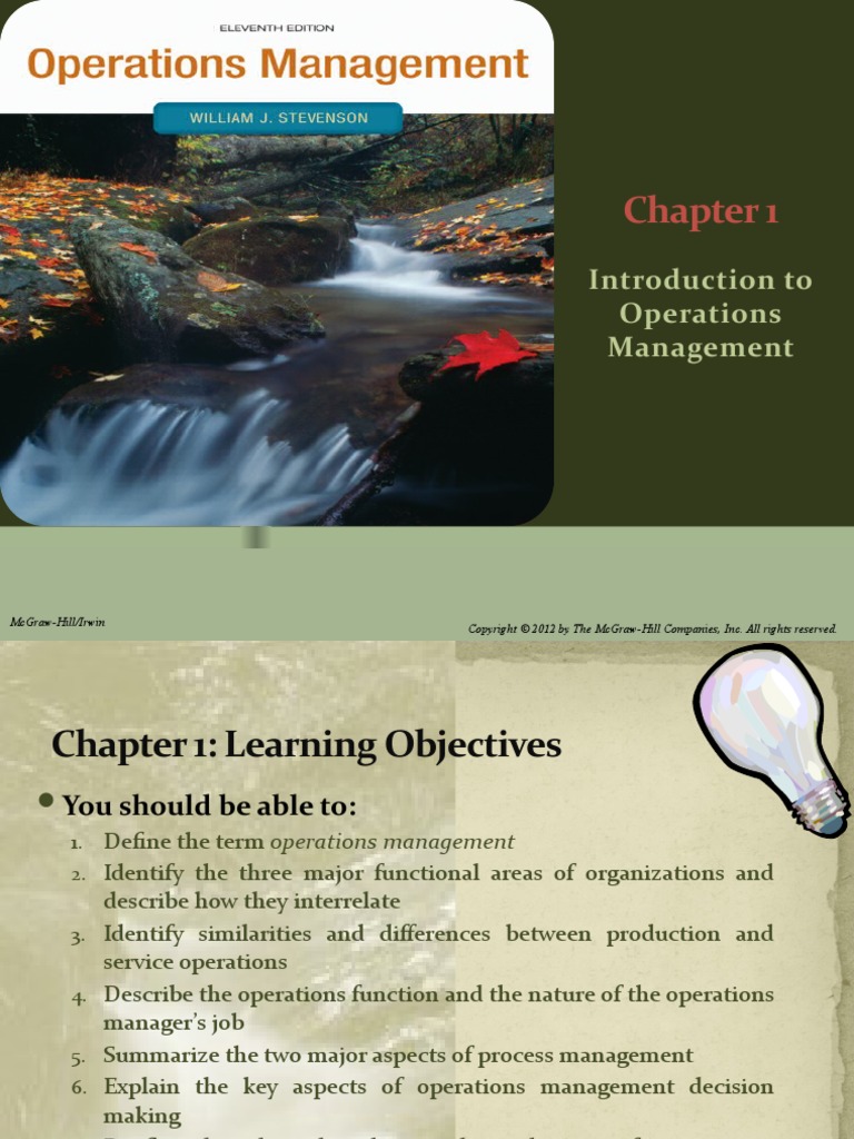 Introduction To Operations Management: Mcgraw-Hill/Irwin | PDF | Supply ...