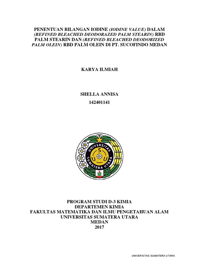 Iodine Value pada RBD Palm Oil | PDF