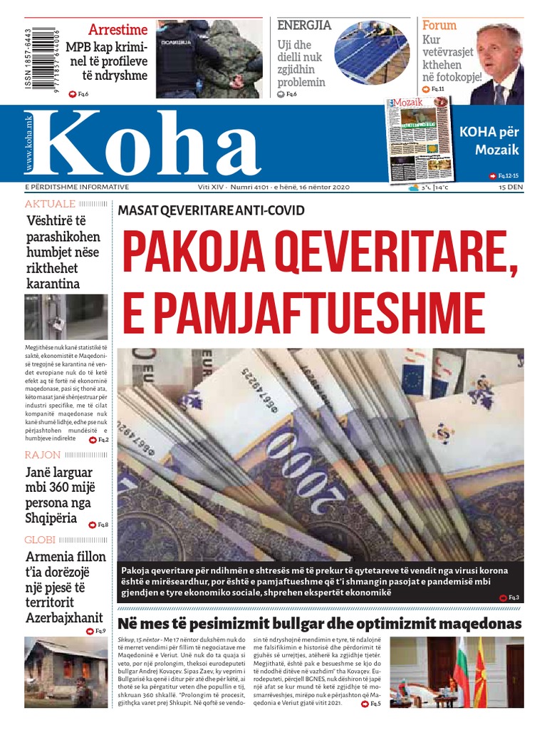 Gazeta Koha Www Koha Mk 16 11 2020 Pdf