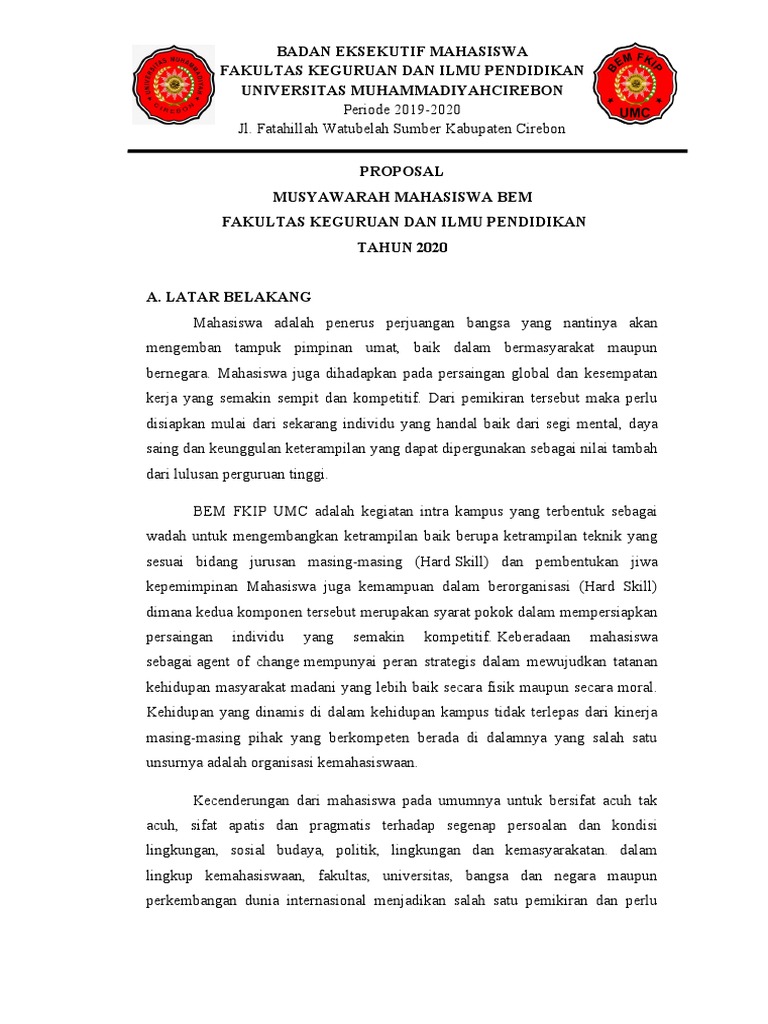 PROPOSAL Musma | PDF | Karier & Perkembangan | Perjalanan