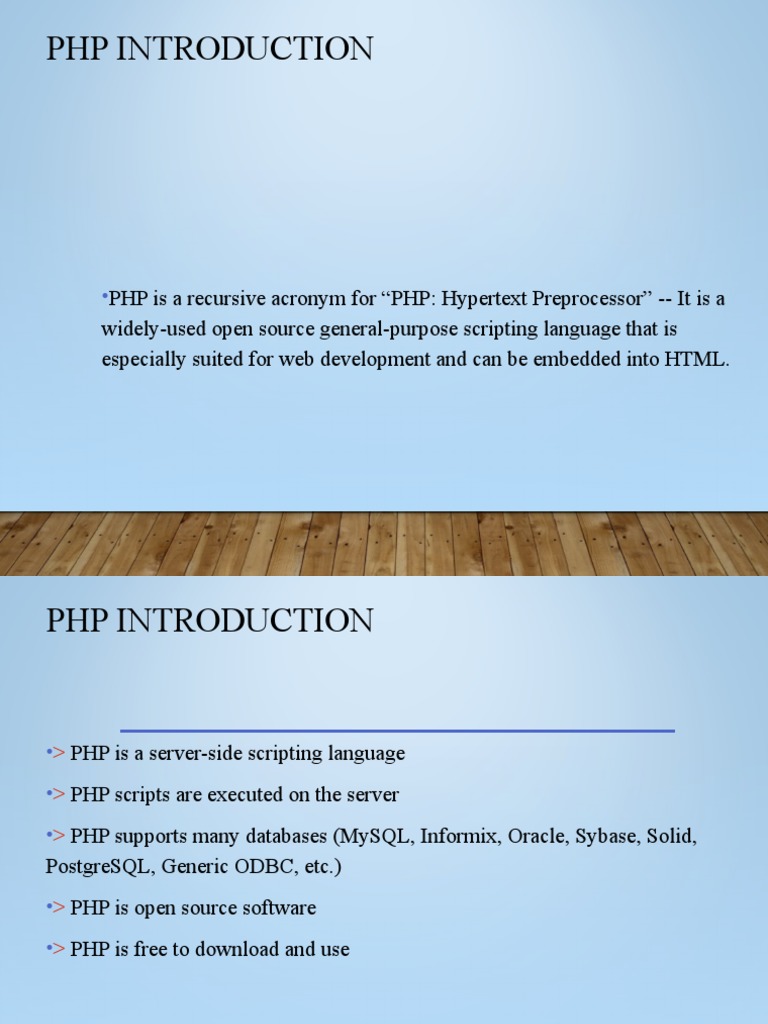PHP Presentation | Download Free PDF | Php | Computing