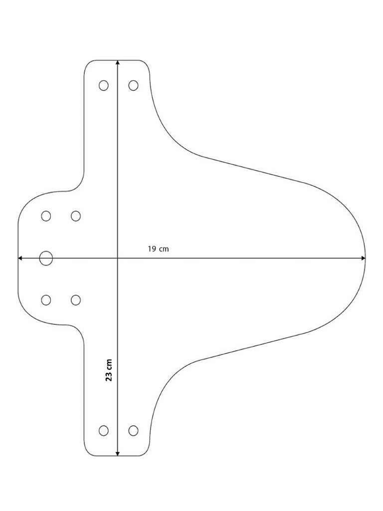 Template MTB Mudguard Front Fender GMTB | PDF Template MTB Mudguard Front Fender GMTB | PDF