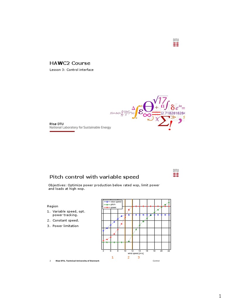 HAWC2 Course: Lesson 3: Control Interface | PDF | Control Theory | Turbine