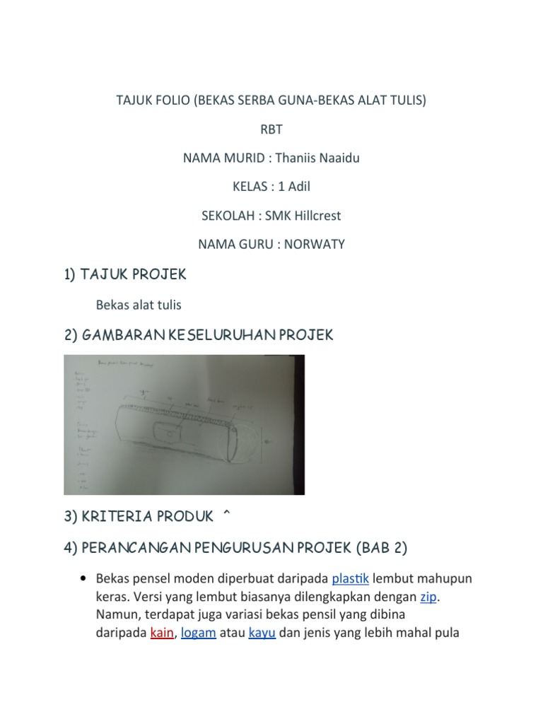 Cara Membuat Folio RBT Ting 1 | PDF
