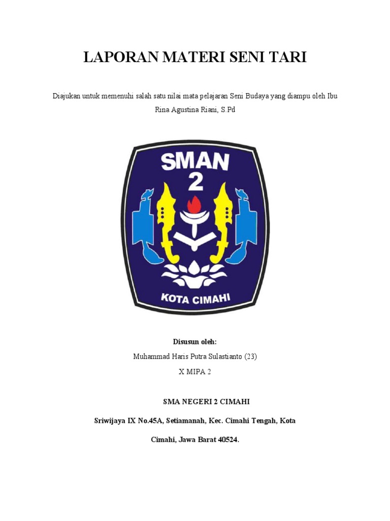 Laporan Materi Seni Tari | PDF | Seni