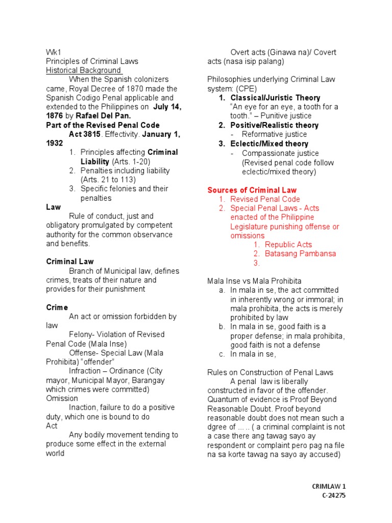 Principles of Criminal Laws | Download Free PDF | Criminal Law | Crimes