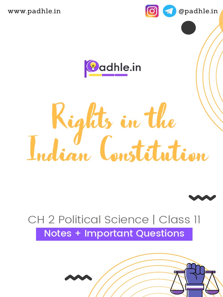 Padhle 11th - Rights in The Indian Constitution Notes | PDF | Social ...