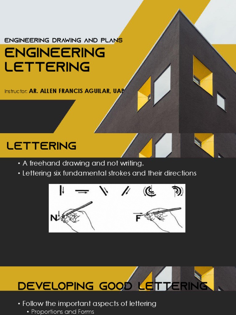 Topic 2-3 - Engineering Lettering & Planning A Sheets | PDF | Drawing