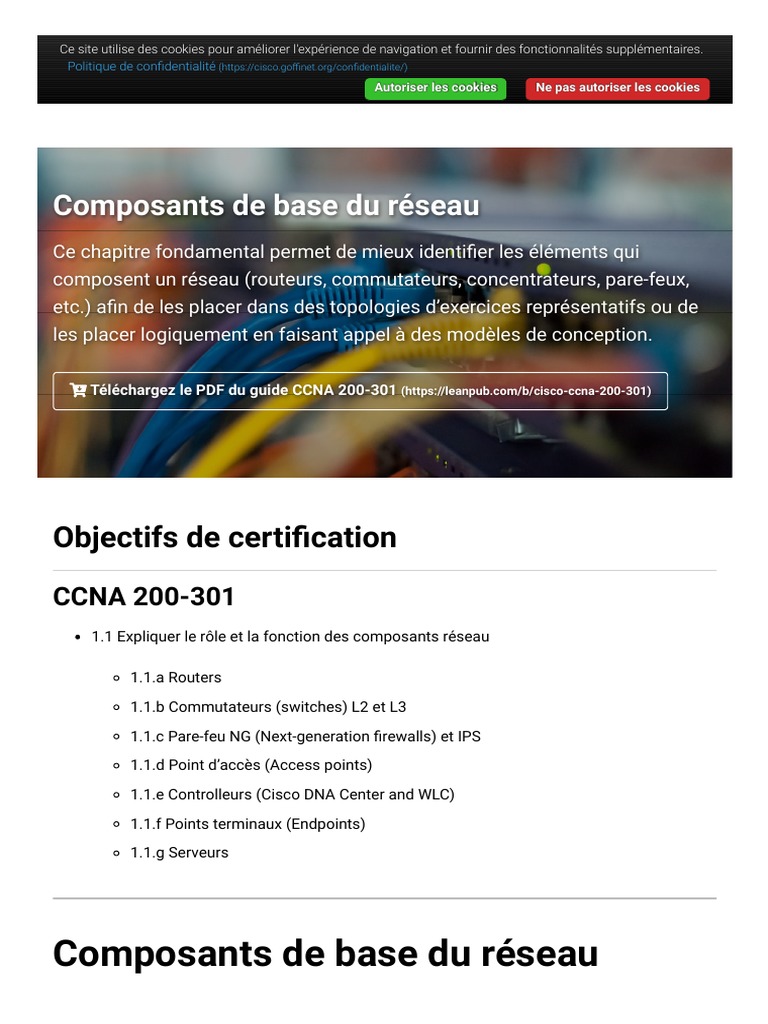 Composants de Base Du Réseau - Cisco - Goffinet.org - 1630424087440 | PDF | Pare-feu ...