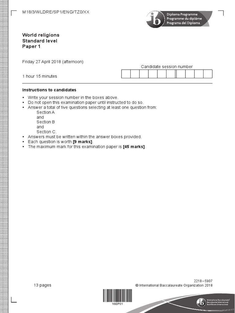 World Religions Paper 1 SL | PDF | Religious Belief And Doctrine ...