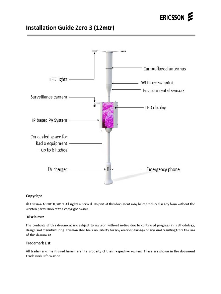 Ericsson Zero 3 (12mtr) Site Installation Manual | PDF | Manufactured Goods