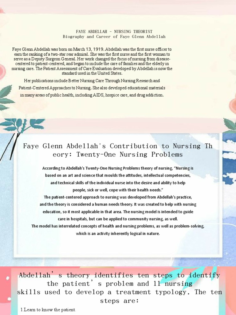 Faye Abdellah - Nursing Theorist Biography and Career of Faye Glenn ...