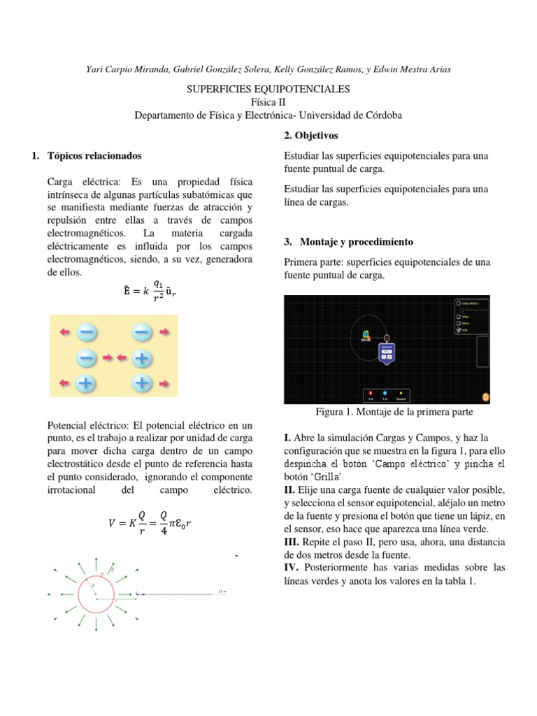 4.2 Superficies Equipotenciales | PDF | Energía potencial | Electricidad