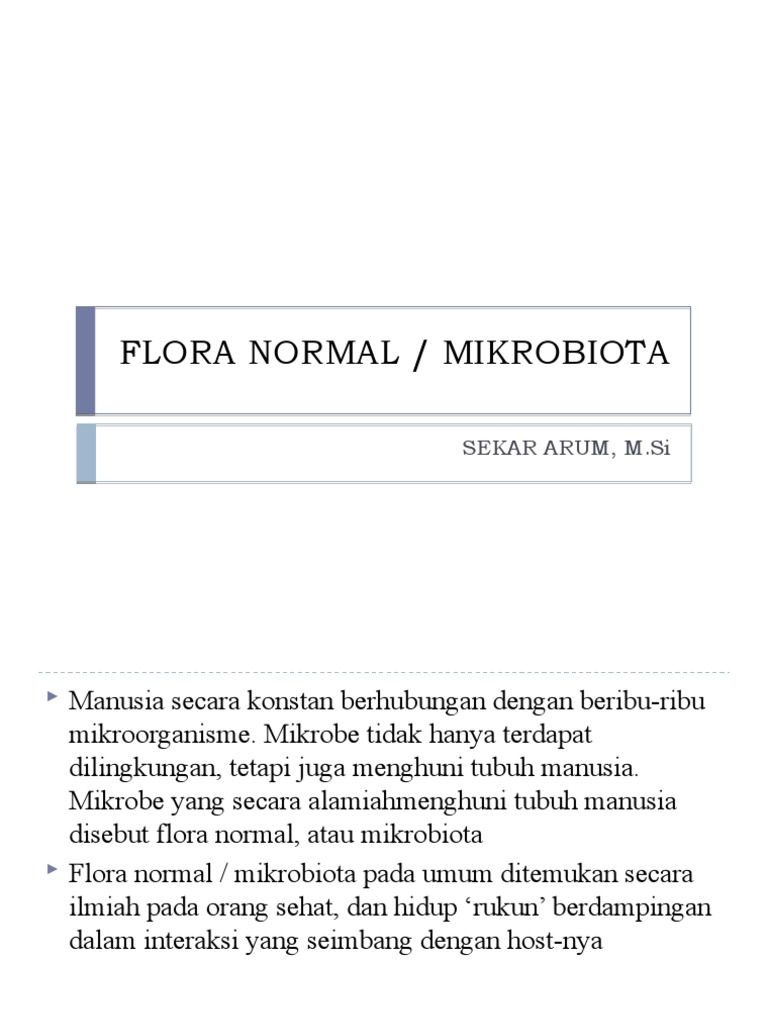 Flora Normal: Peran dan Dampaknya | PDF