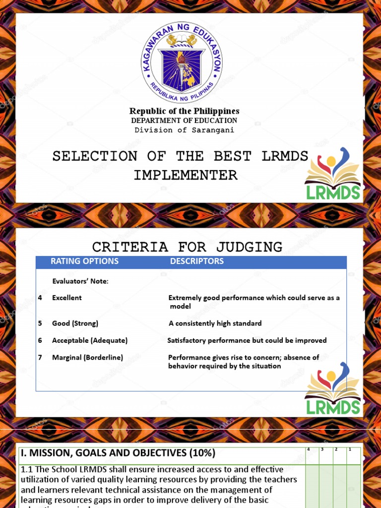 Best LRMDS Implementer Selection Criteria | PDF | Libraries ...