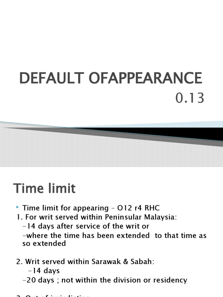 Default of Appearance (Amended) | PDF | Default Judgment | Judgment (Law)