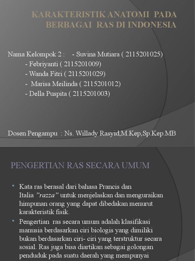 Ras Anatomi Kelompok 2 | PDF | Ilmu Sosial