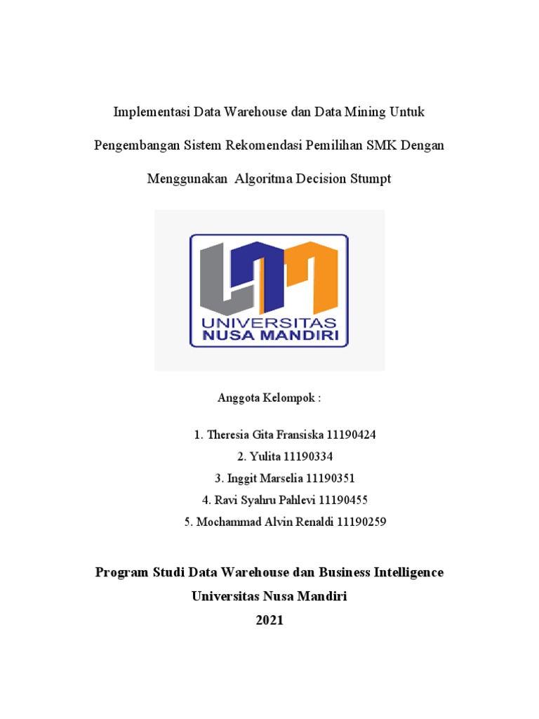 Tugas Kelompok Data Warehouse | PDF