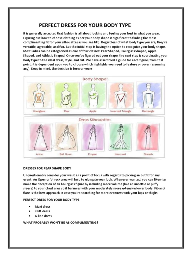 Perfect Dress For Your Body Type | PDF | Dress | Clothing