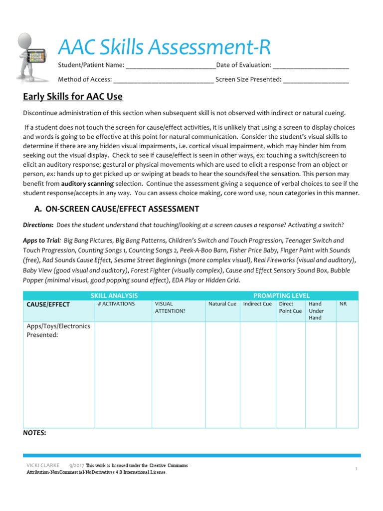 Aac Skills Assessment Protocol-R Writeable | PDF | Icon (Computing ...