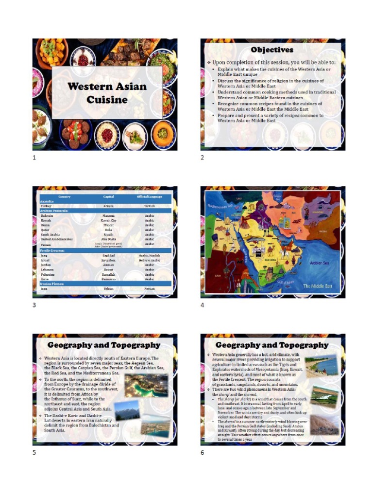 Prelim Lesson 2 - Western Asian Cuisine | PDF
