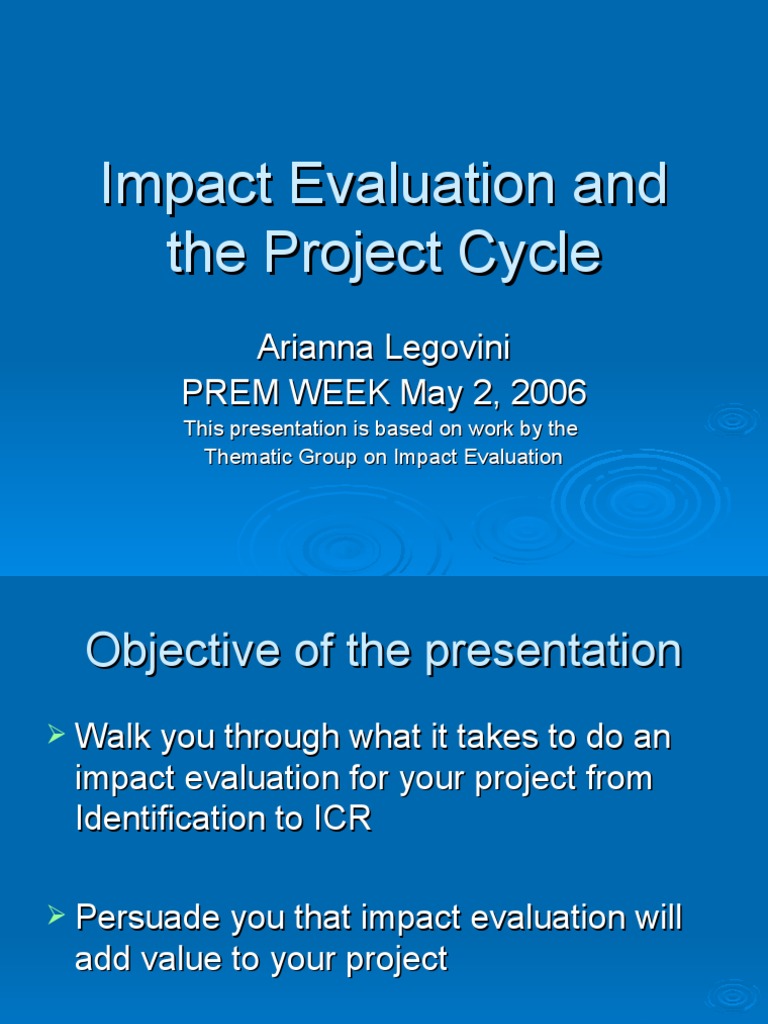 Impact Evaluation in Project Management | PDF | Evaluation | Survey ...