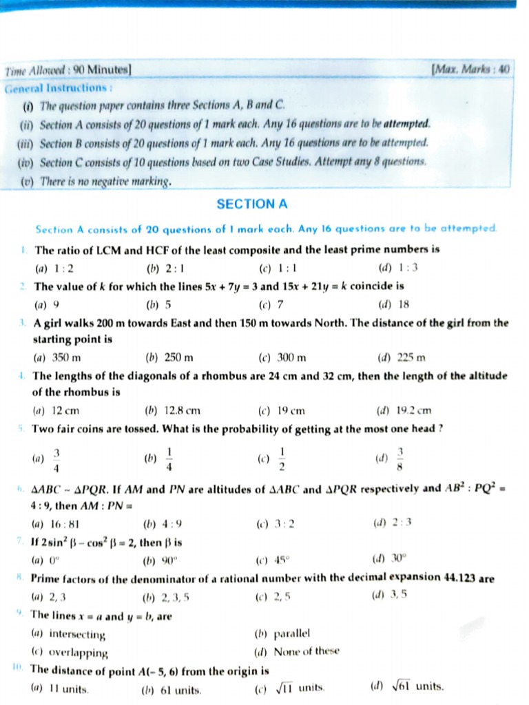 Analysis of a Mathematics Exam Paper Containing Questions on Ratio ...