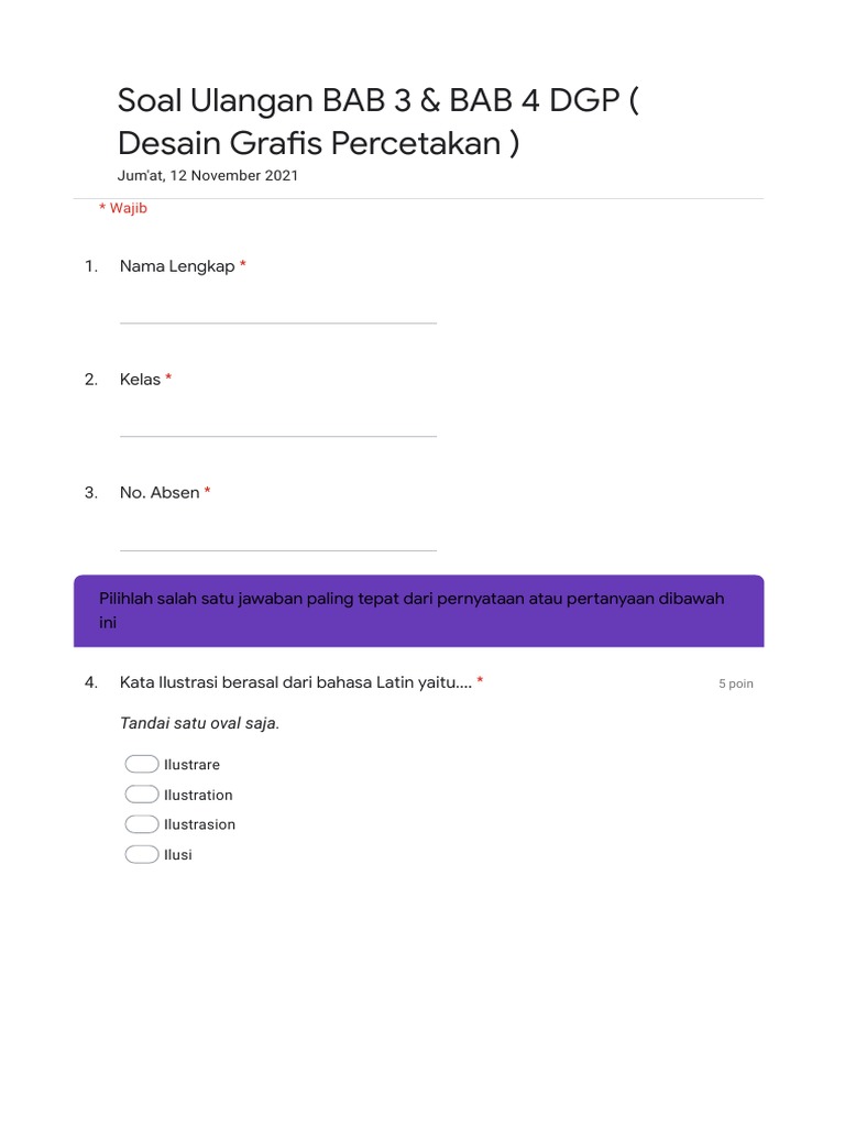 Soal DGP Bab 3 & 4 | PDF