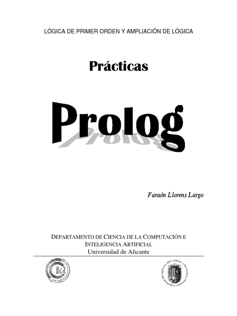 Manual Prolog Pdf Lógica De Primer Orden Lenguaje De Programación
