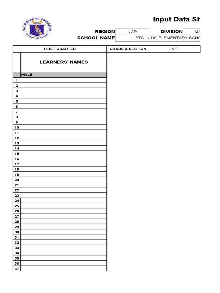 Eclass Record 1st Quarter Format | PDF | Behavior Modification | Schools